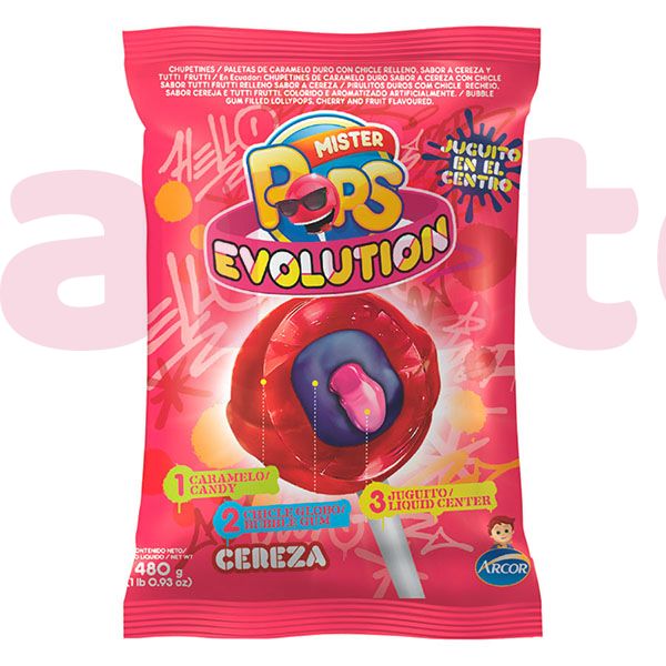 MISTER POPS CEREZA 454 GR