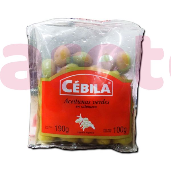 CEBILLA ACEITUNA VERDE SACHET 100 GR