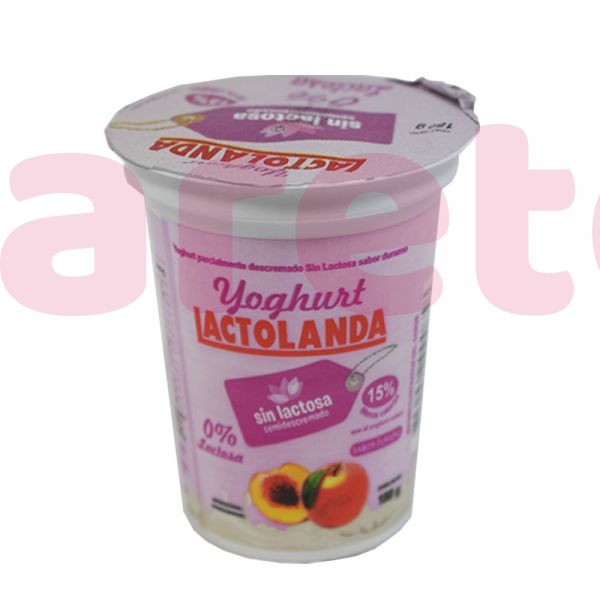 YOGHURT SEMIDES.S/LACTOSA LACTOLAND DURAZNO 180GR