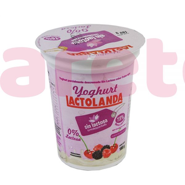 YOGHURT SEMIDESC.S/LACTOSA LACTOLAND FRUTOS ROJOS