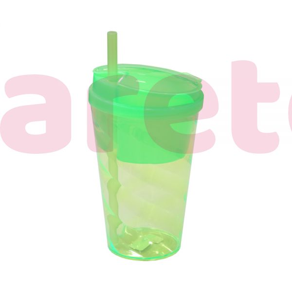 VASO SNACK CUP PS 400ML-VERDE NEON