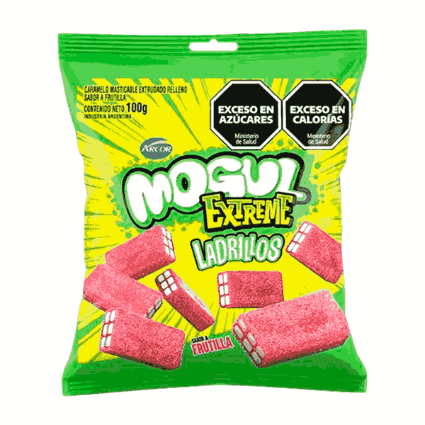 GOMITAS MOGUL LADRILLOS FRUTILLA 100GR