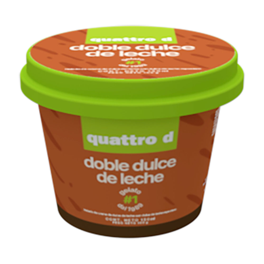 HELADO QUATTRO D DOBLE DULCE DE LECHE 150ML
