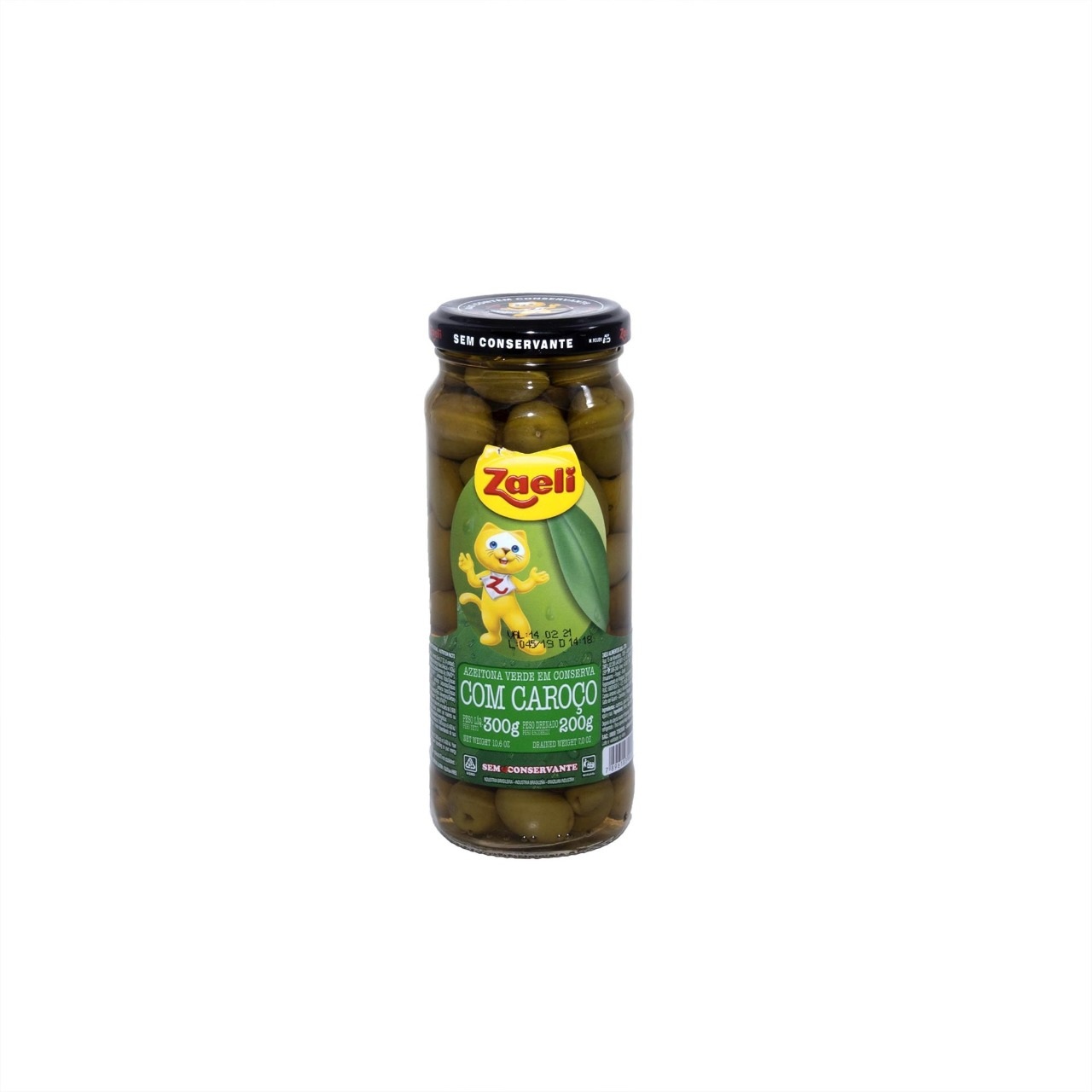 ACEITUNA VERDE ZAELI C/CAROZO 200GR