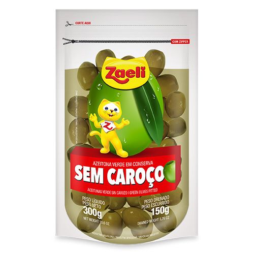 ACEITUNA VERDE ZAELI S/CAROZO POUCHET 300GR