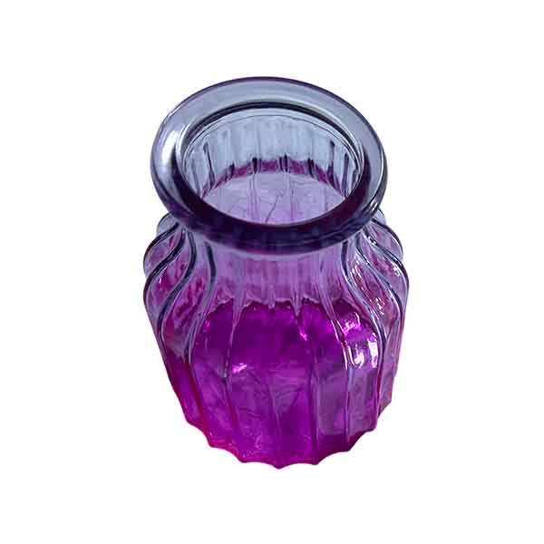 FLORERO JARRON ROSA DEGRADE VIDRIO REF 66254-232